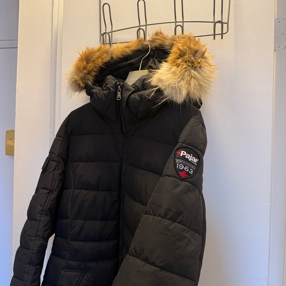Pajar | Jackets & Coats | Pajar Venice Black Puffer Coat With Real Fox ...